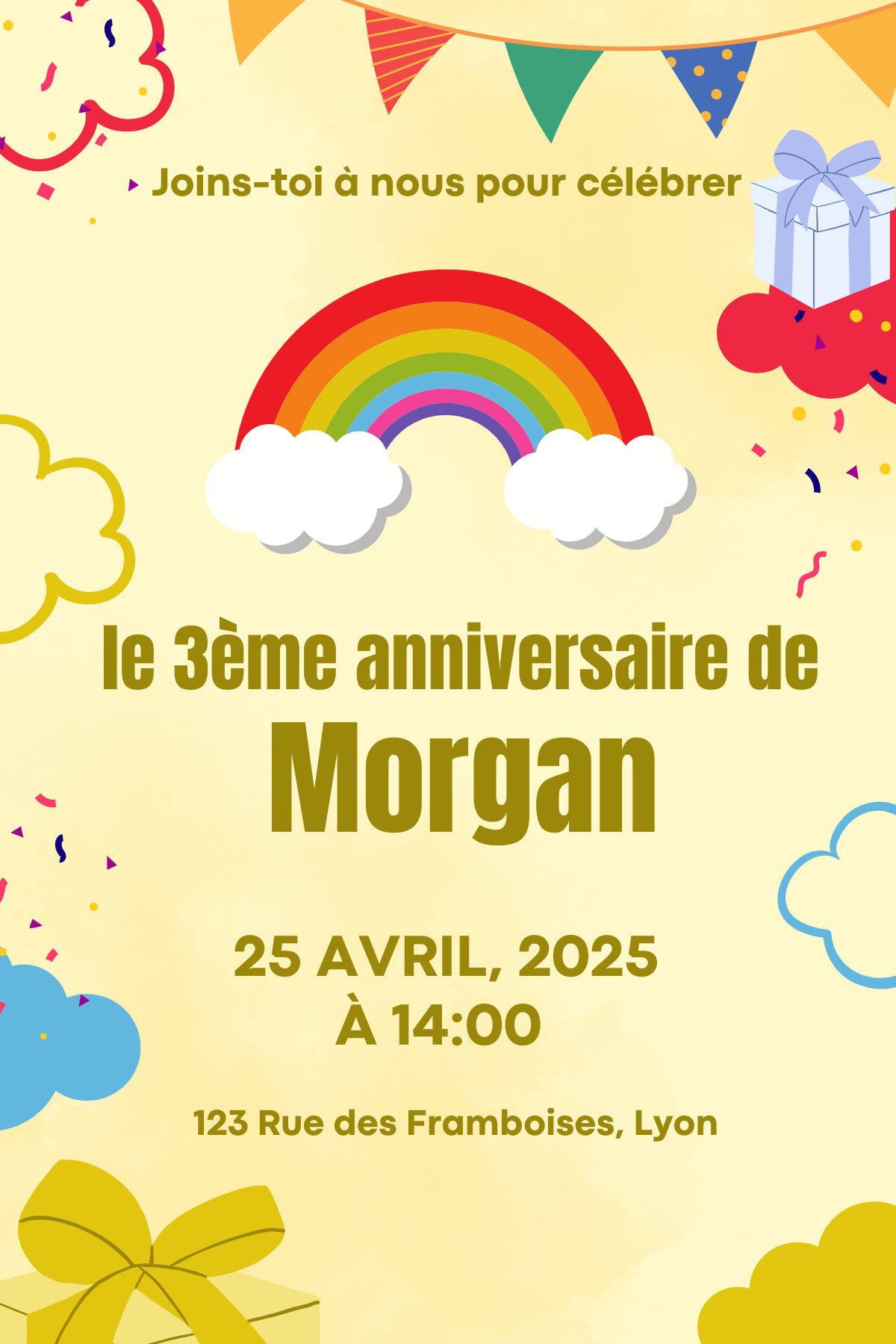 Cartes d'invitation d'anniversaire gratuites et modifiables à imprimer ...