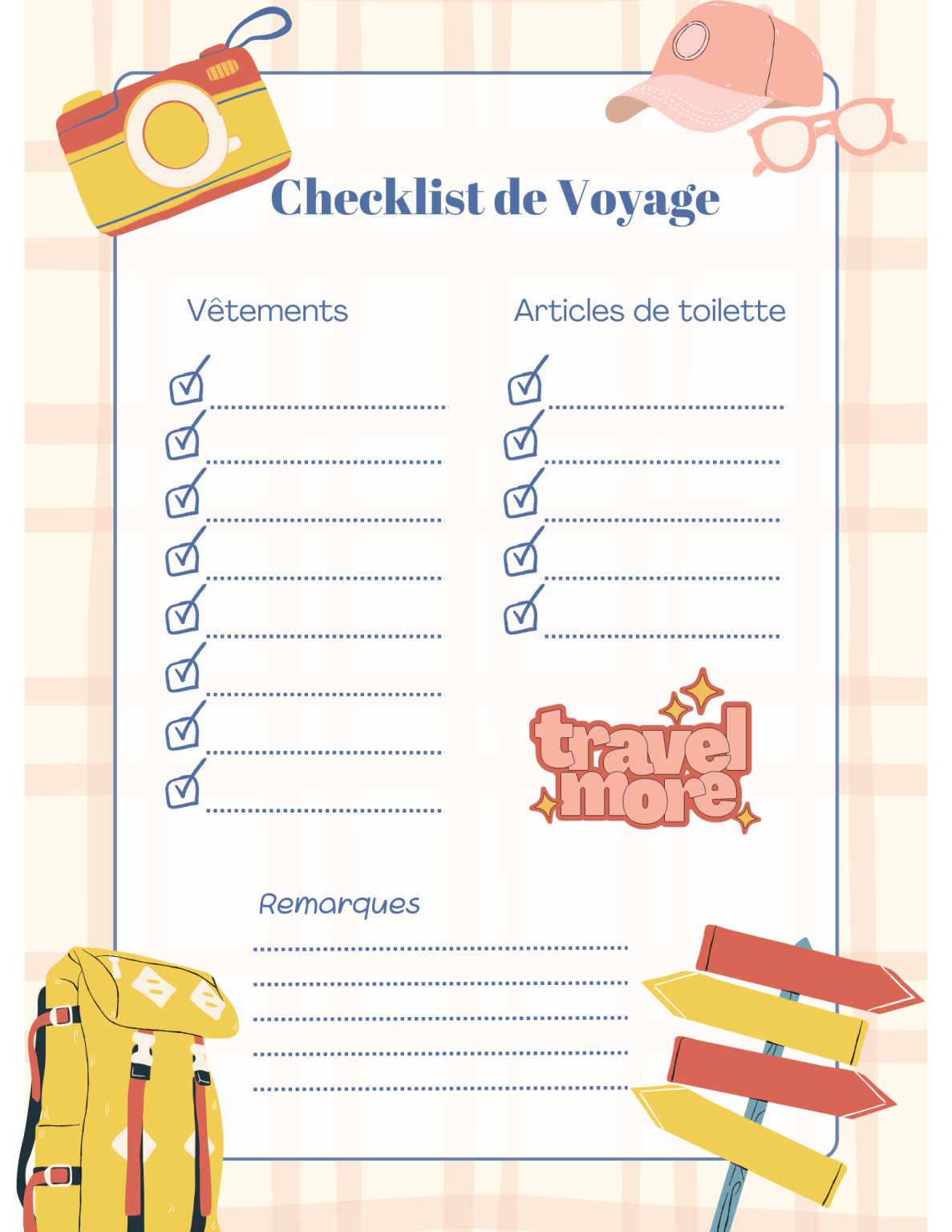 Checklist De Voyage Ado | Check List De Voyage À Imprimer – KMFLVO