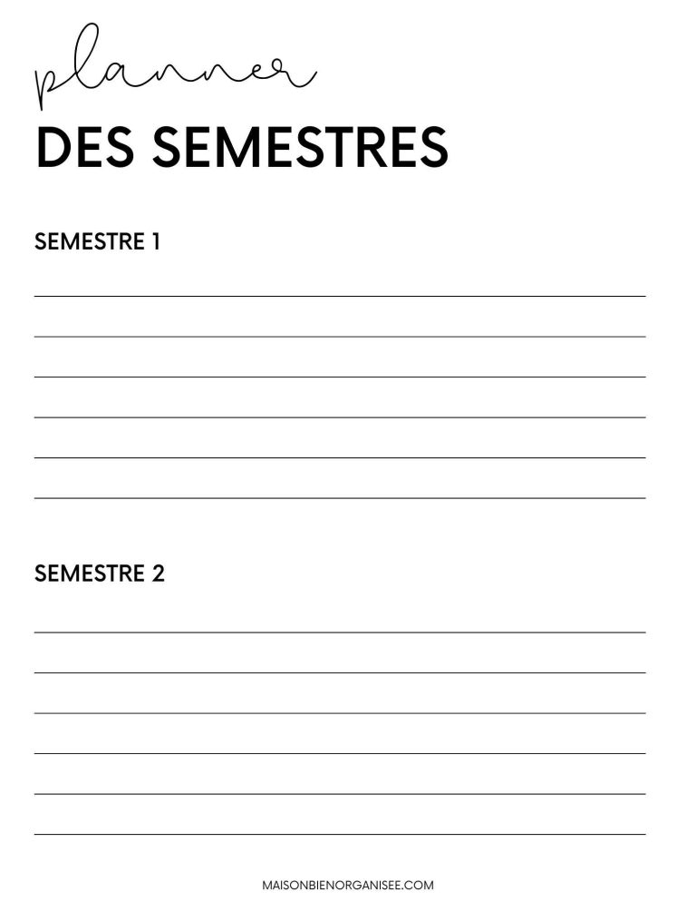 Organisez Votre Année Scolaire : Un Teacher Planner à Imprimer ...