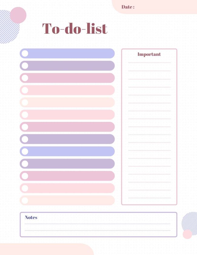 Modèles De To Do List Hebdomadaires Gratuit À Imprimer – AIHC